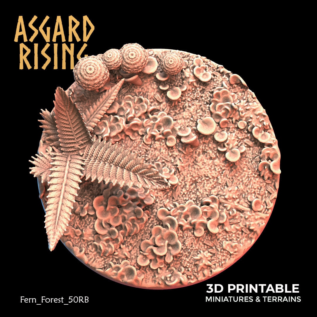 3D Printed Asgard Rising Fern Forest - 50mm Round Base Wargaming Dnd - Etsy