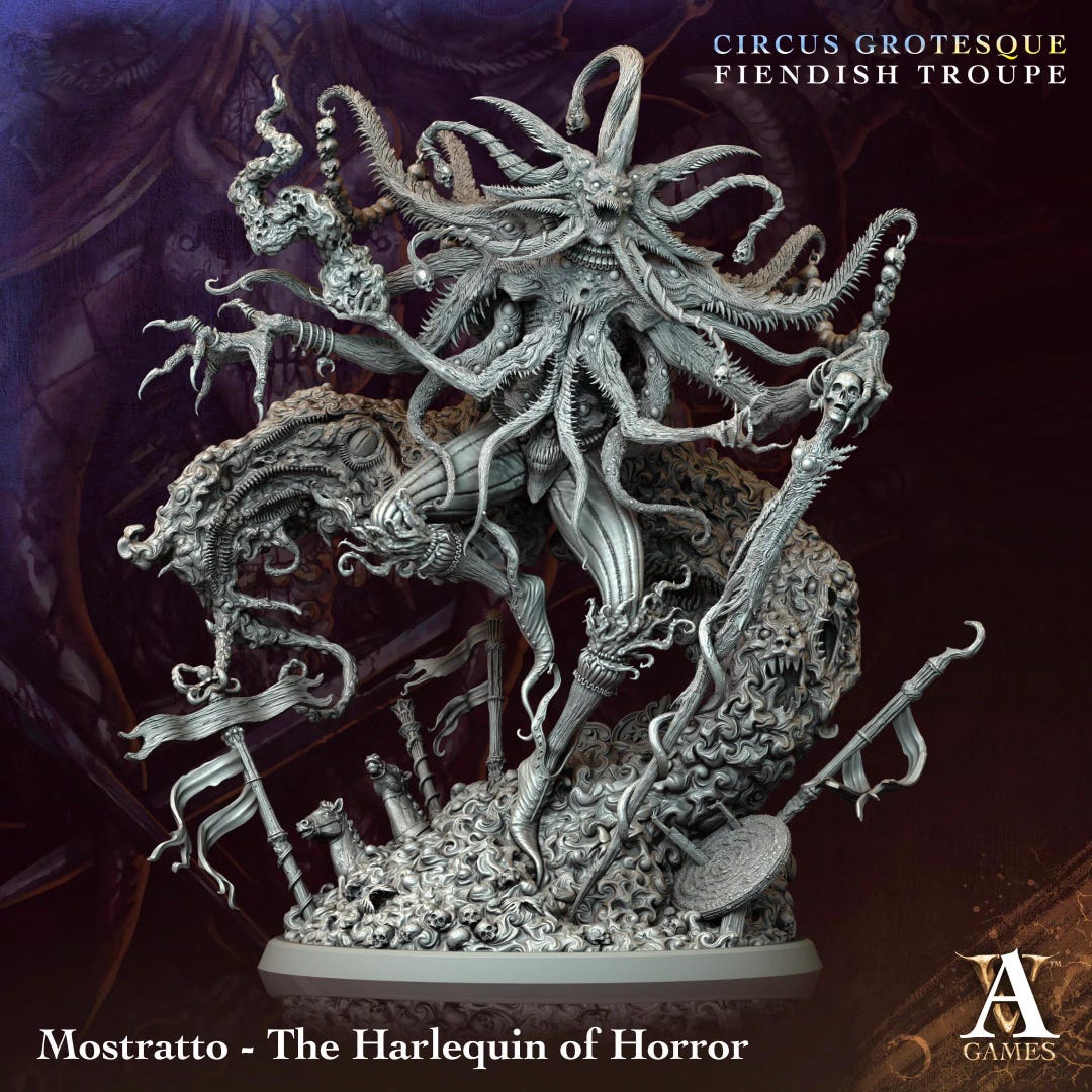 3D Printed Archvillain Games Mostratto the Harlequin of Horror Circus ...