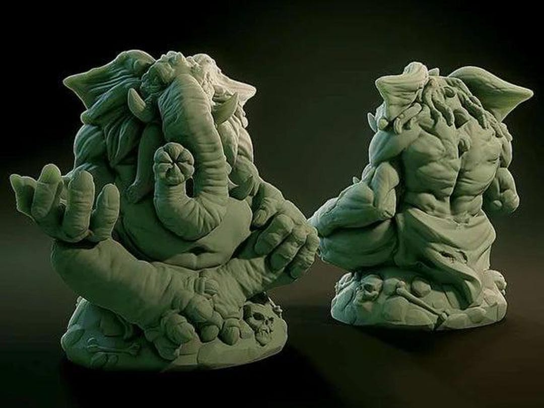 3D Printed Nafarrate Chaugnar Faugn Lovecraftian Bestiary 28 32 Mm D&D ...