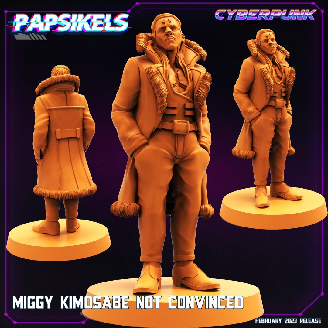 3D Printed Papsikels Cyberpunk Sci-fi Miggy Kimosabe Not Convinced 28mm ...