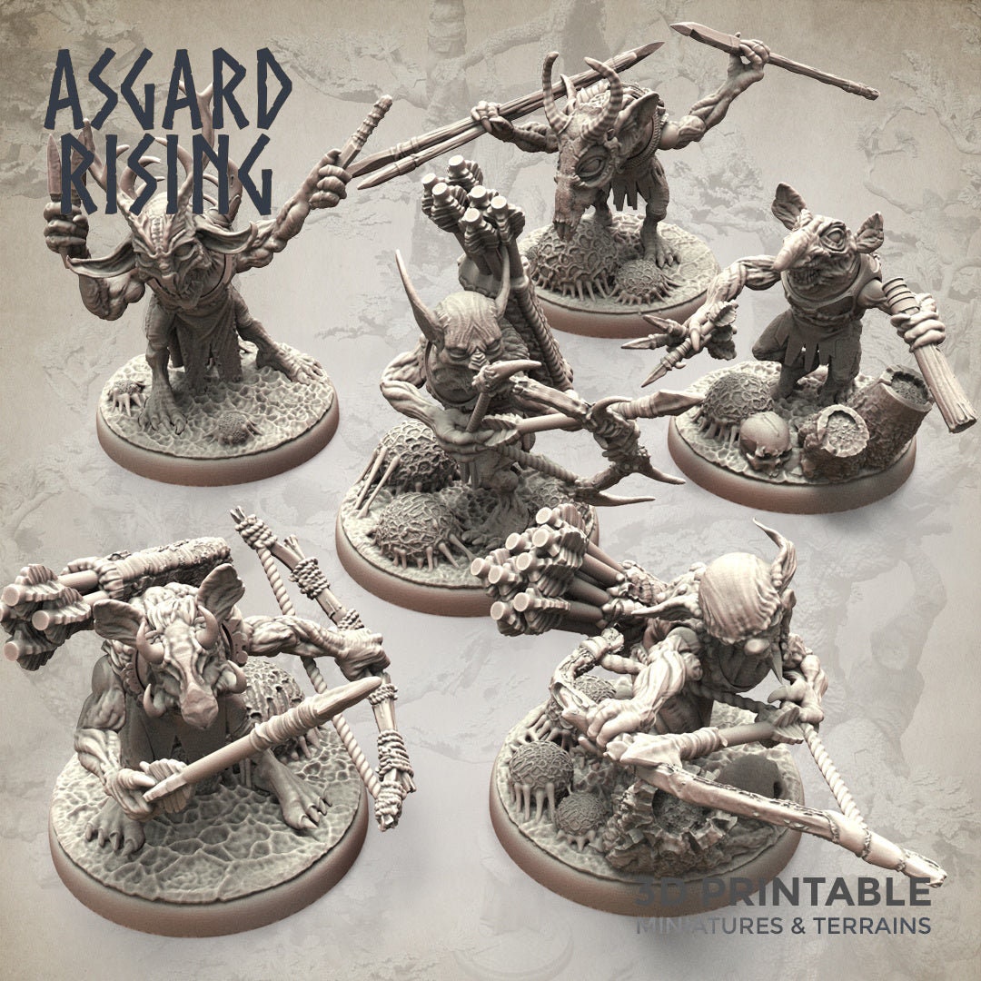 3D Printed Asgard Rising Forest Goblins Ranged Set 28mm 32mm Ragnarok D ...