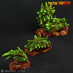 3D Printed Print Your Monsters Emerald Worm Legendary Crystal Monsters ...