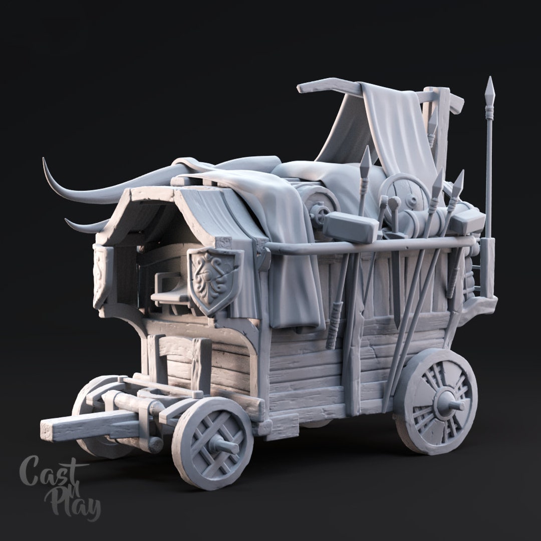 3D Printed Cast N Play Caravan 28mm 32mm D&D - Etsy