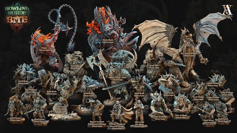 3D Printed Archvillain Games Howling Horde - Kaftar Gnollrat Slaver ...