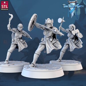 3D Printed STL Miniatures the Frost City Army Knights - Modular 28 - 32mm War Gaming D&D - Etsy