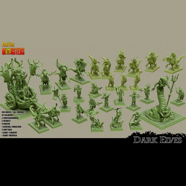3d Printed Wargaming Elves Etsy 7438