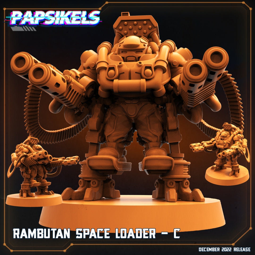 3D Printed Papsikels Cyberpunk Sci-fi-rambutan Space Loader - C 28mm ...