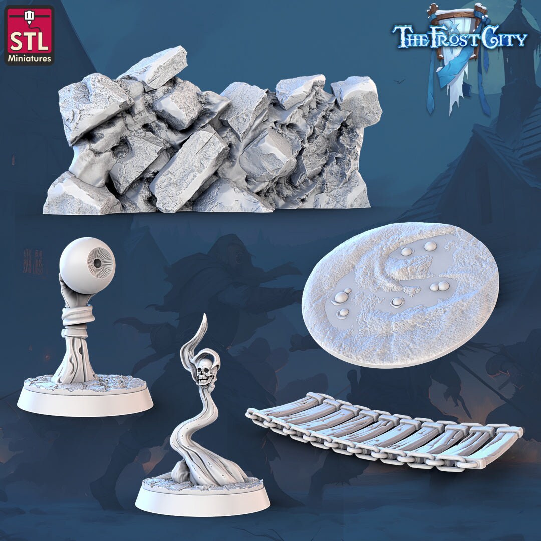 3D Printed STL Miniatures Magic Effects the Frost City 28 - Etsy