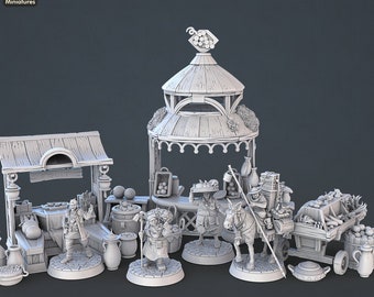 3D Printed STL Miniatures Witch Set 28mm 32mm War Gaming D&D - Etsy