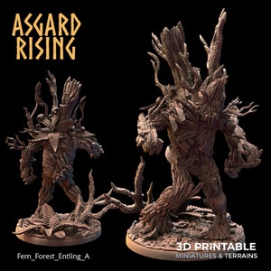 3D Printed Asgard Rising Fern Forest Entlings 28 32 Mm Wargaming Dnd - Etsy