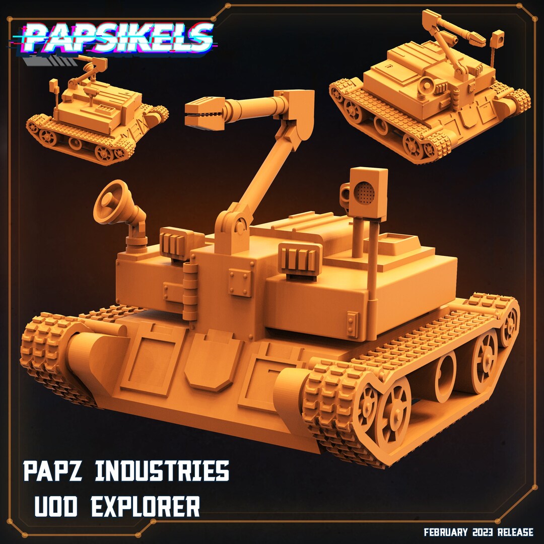 3D Printed Papsikels Cyberpunk Sci-fi Papz Industries Uod - Etsy