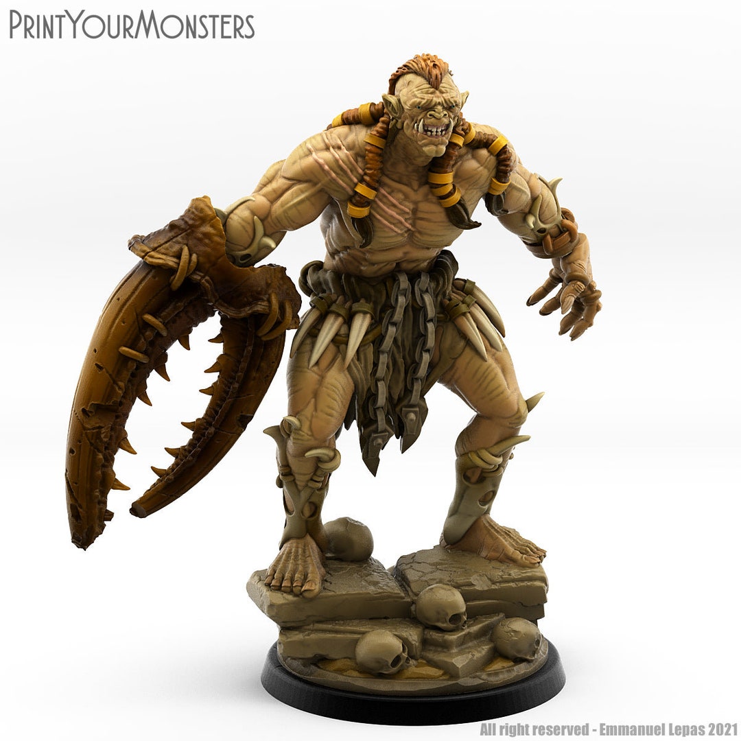 3D Printed Print Your Monsters Orc Warrior 3 Desert Orcs Set 28mm 32mm D&D Wargaming - Etsy