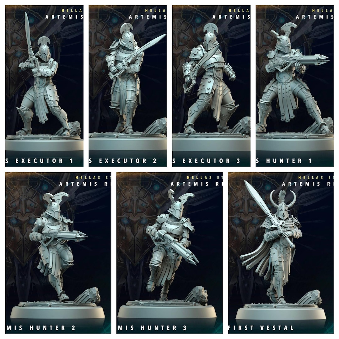 3D Printed Archvillain Games the First Vestal Artemis Hunters Executors ...