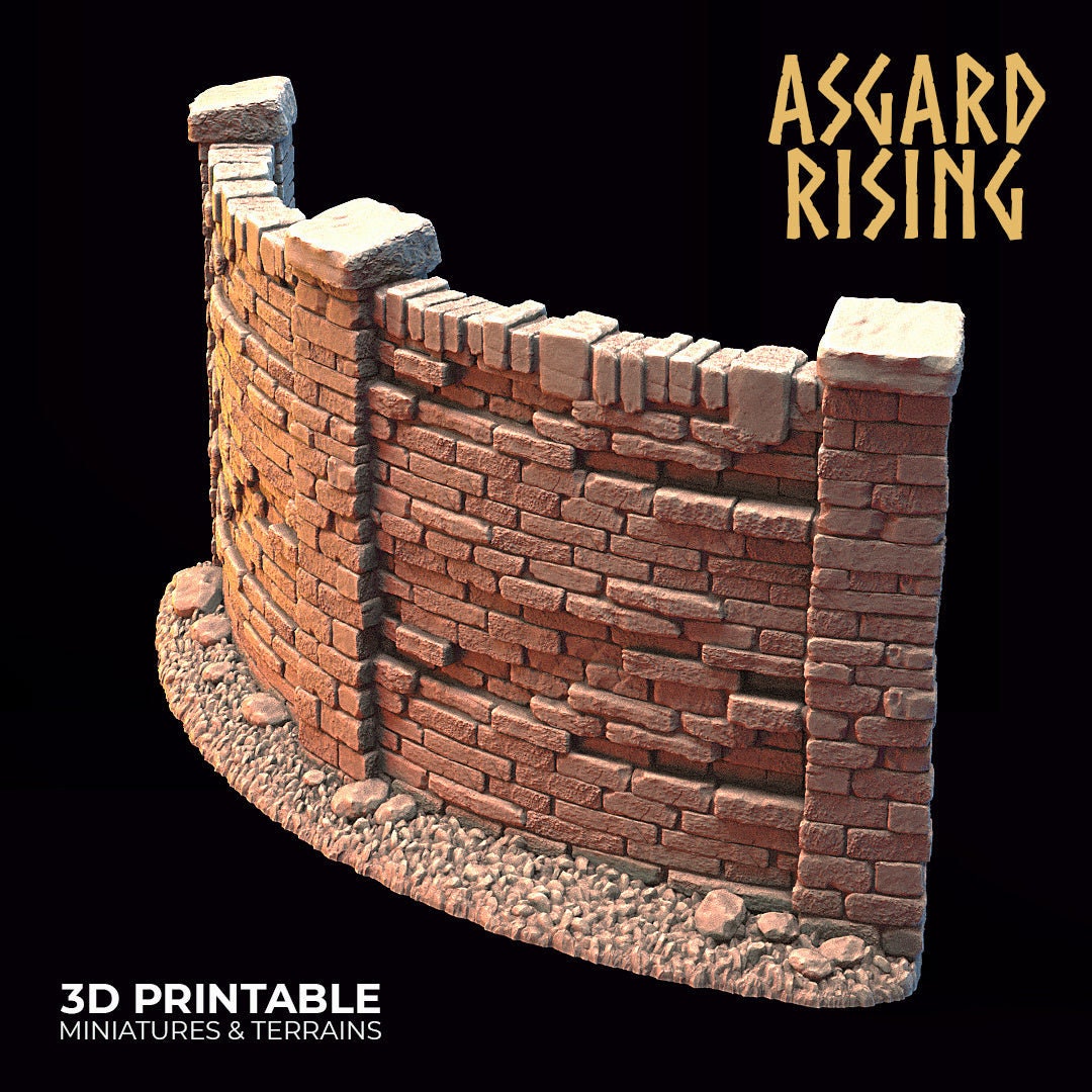 3D Printed Asgard Rising Cemetery Stone Wall Gate Set B | Etsy