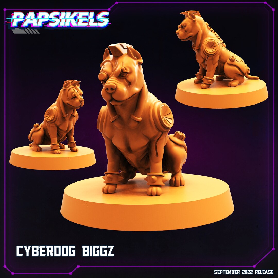 3D Printed Papsikels Cyberpunk Sci-fi Cyberdog Biggz - 28mm 32mm - Etsy