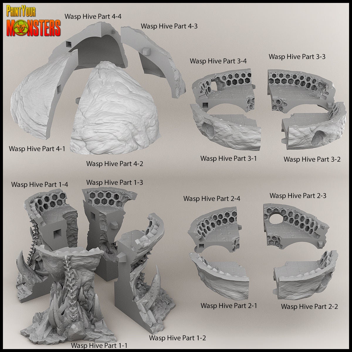 3D Printed Print Your Monsters the Infernal Hive Full Set 28mm | Etsy