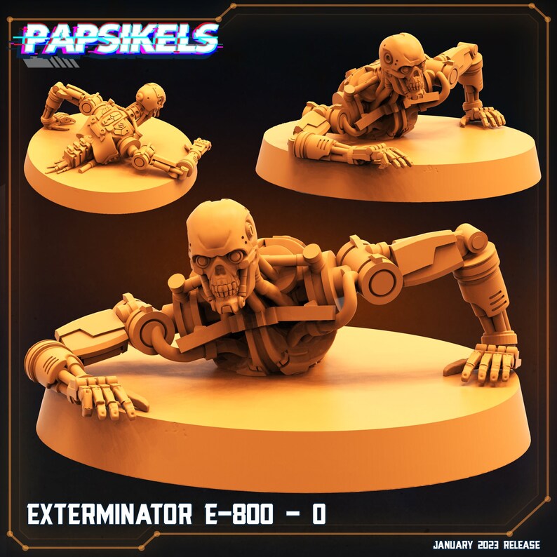 3D Printed Papsikels Cyberpunk Sci-fi Exterminator E 800 O - Etsy