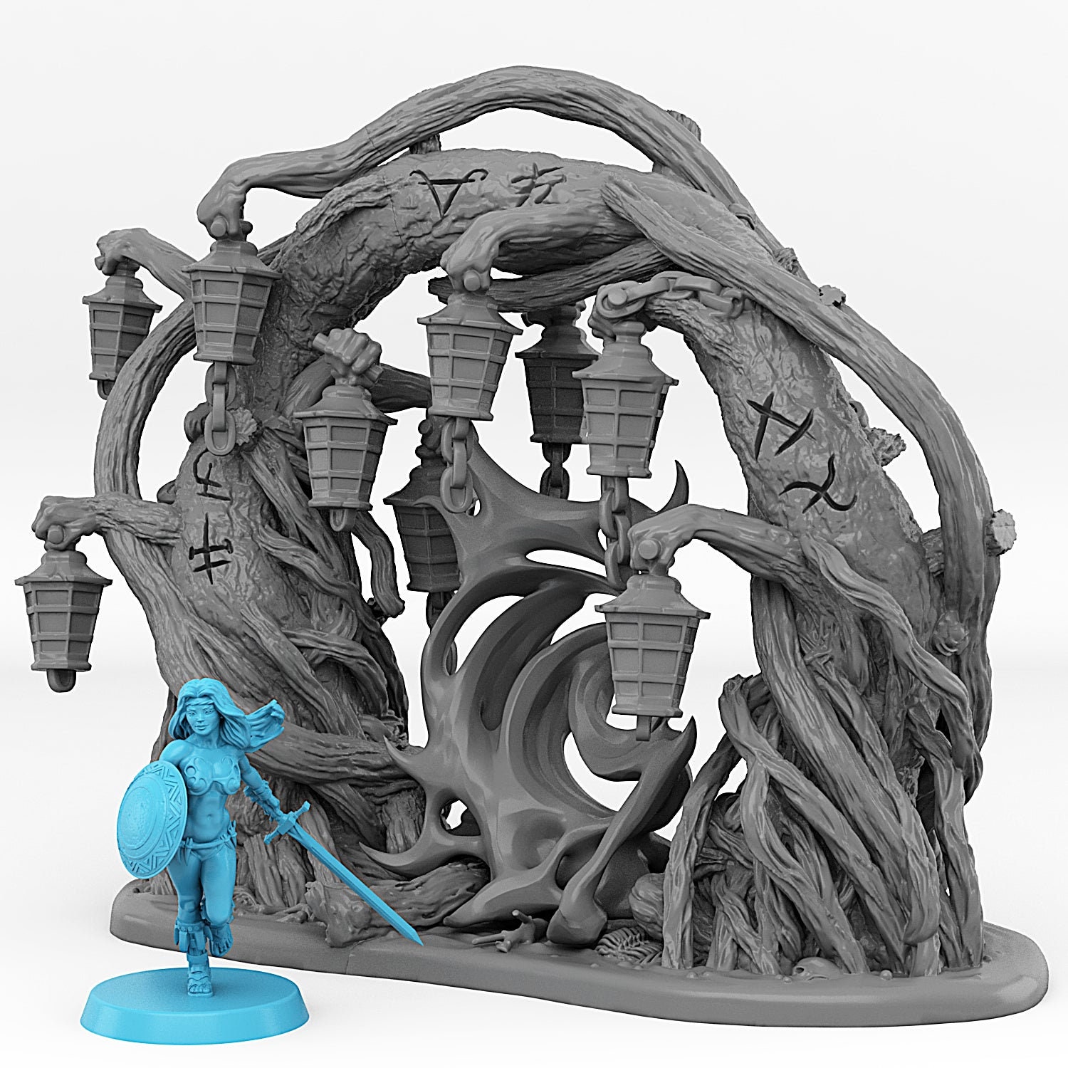 3D Printed Fantastic Portals and Effects Creepy Forest Portal 28mm ...