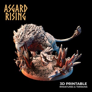 3D Printed Asgard Rising Keythong Wingless Griffin Set - 32mm D&D - Etsy