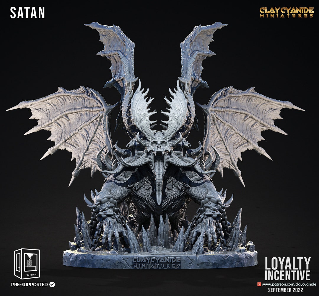 3D Printed Clay Cyanide Satan Devil 28mm-32mm Ragnarok D&D - Etsy