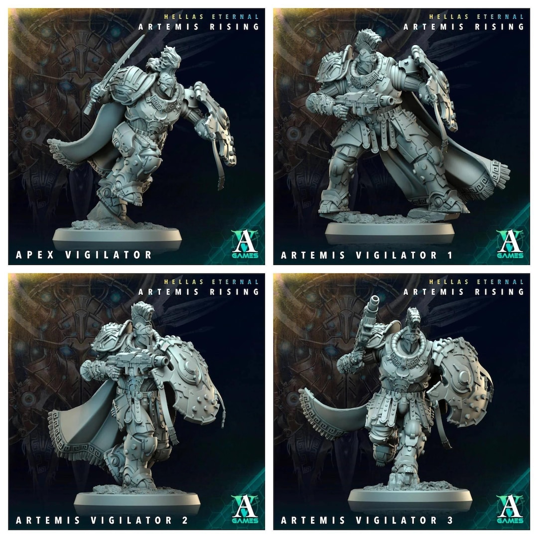 3D Printed Archvillain Games Apex Vigilator Artemis Vigilators Hellas ...