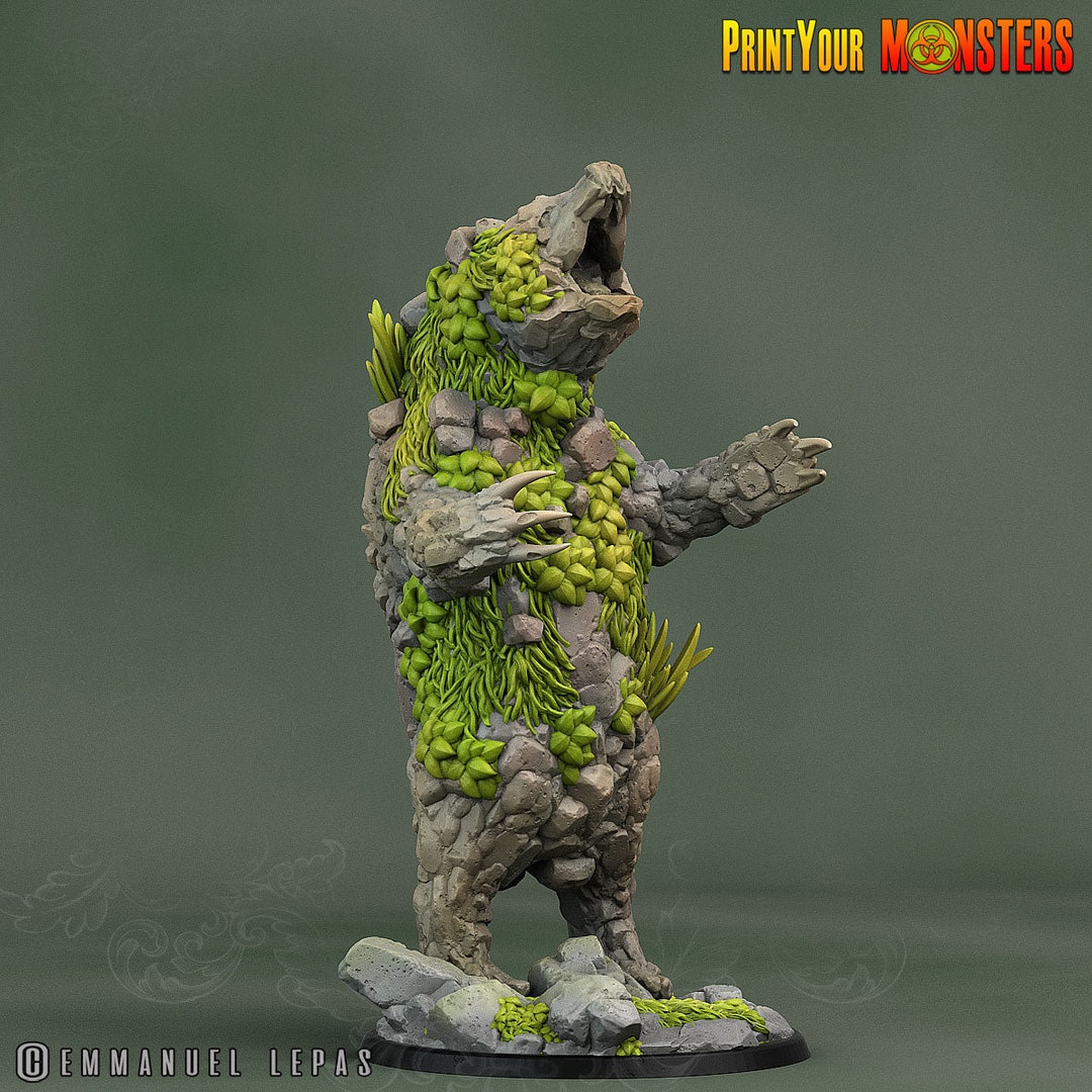 3D Printed Print Your Monsters Rock Bear Rock Monsters From Magic ...