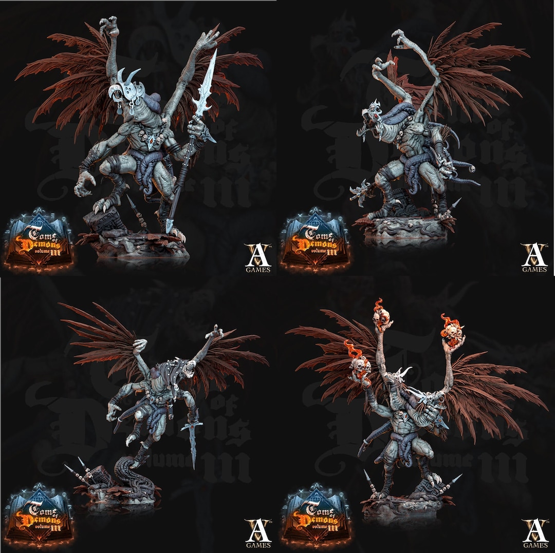 3D Printed Archvillain Games Teraton Vulduk Tome of Demons 28 32mm D&D ...