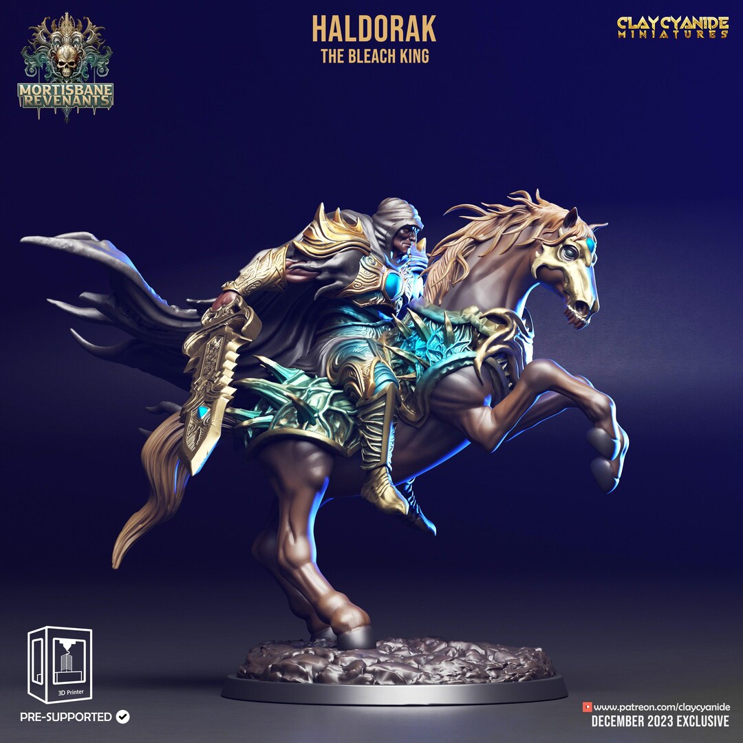 3D Printed Clay Cyanide Mortisbane Revenants Bleach King Haldorak 28mm ...