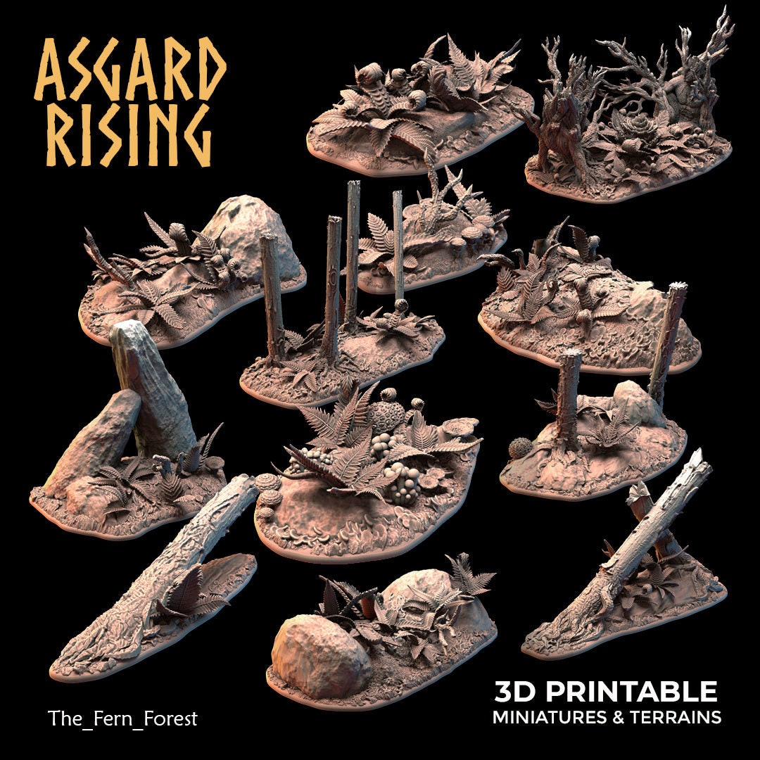 3D Printed Asgard Rising the Fern Forest 28 32 Mm Wargaming Dnd - Etsy
