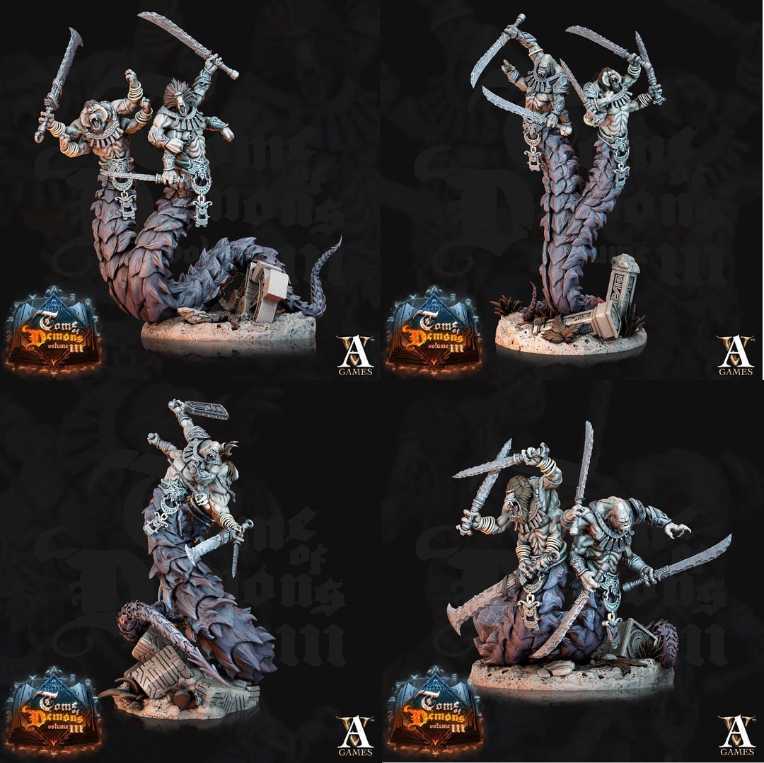 3D Printed Archvillain Games Teraton Tamareth Tome of Demons 28 32mm D ...