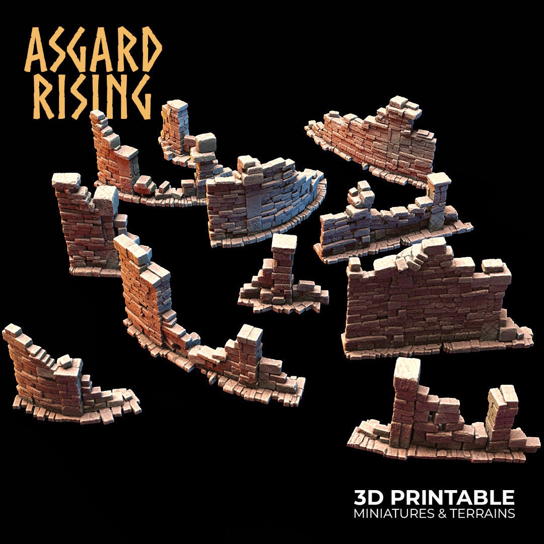 3D Printed Asgard Rising Small Ruins 28 32 Mm Wargaming Dnd - Etsy