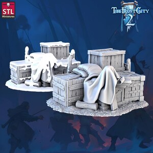 3D Printed STL Miniatures Scatter Terrain the Frost City 2 28 - 32mm War Gaming D&D - Etsy