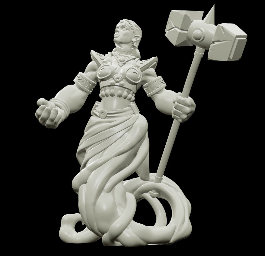3D Printed Bestiary Vol. 4 Nafarrate - Earth Genie 32mm Ragnarok D&D - Etsy