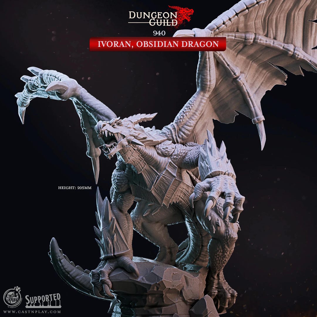 3D Printed Cast N Play Ivoran, Obsidian Dragon Dungeon Guild Set 28mm ...