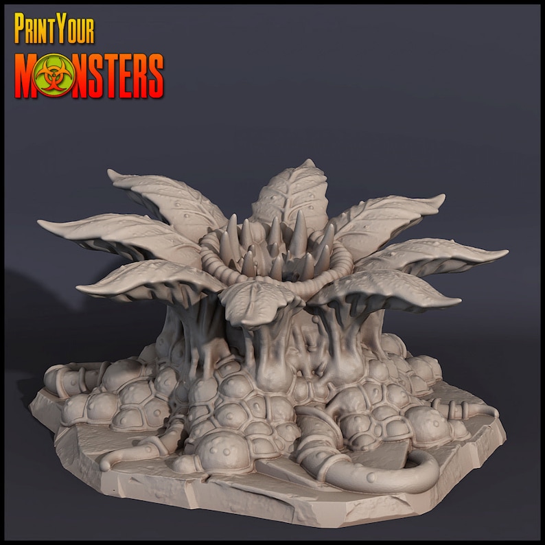 3D Printed Print Your Monsters Round Plant 1 Carnivorous Plants Set ...