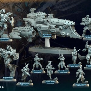 3D Printed Archvillain Games the First Vestal Artemis Hunters Executors ...