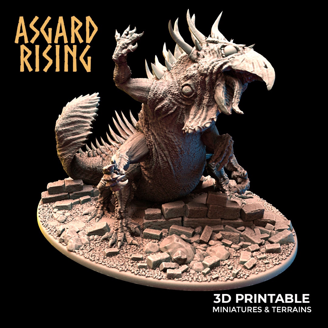 3D Printed Asgard Rising King of Serpents Attacking Basilisk - Etsy