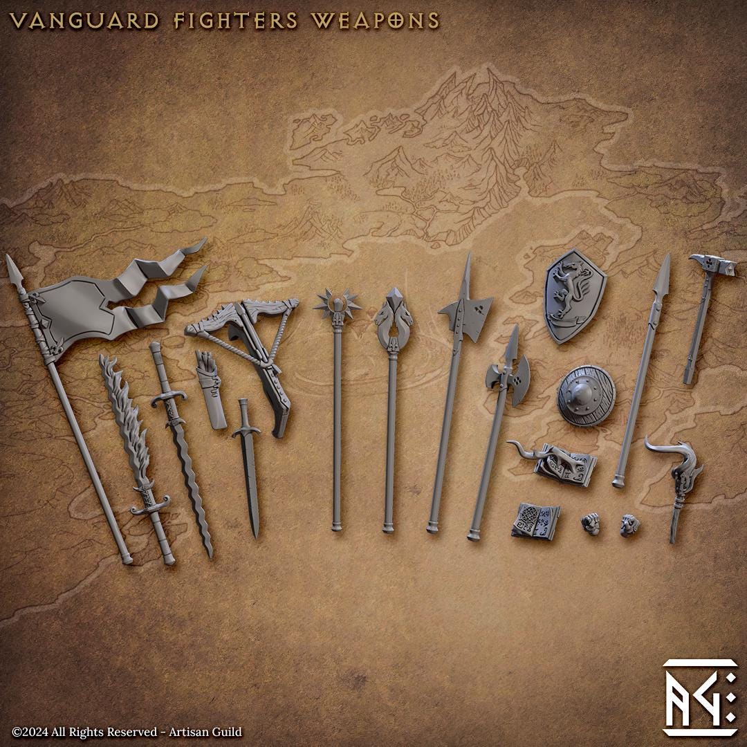 3D Printed Artisan Guild Vanguard Fighters Weapon Racks Vanguard ...
