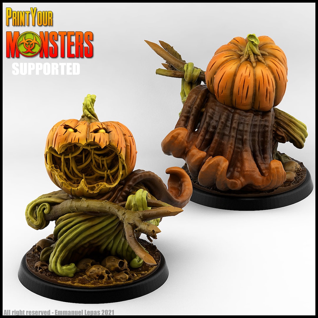 3D Printed Print Your Monsters Pumpkin Soldier Fork Pumpkins Attack ...