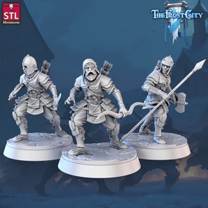 3D Printed STL Miniatures the Frost City Army Knights - Modular 28 - 32mm War Gaming D&D - Etsy