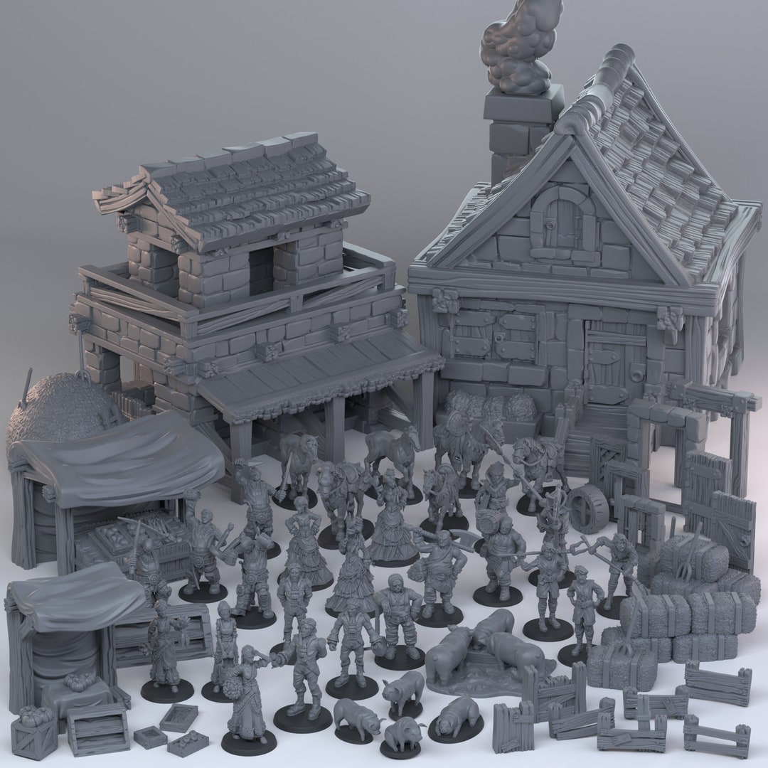 3D Printed Cast N Play Townsfolk Forth Release 28mm 32mm D&D - Etsy
