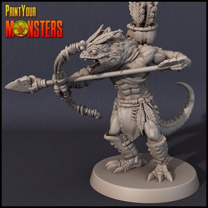 3D Printed Print Your Monsters Lizardmen Set 28mm 32mm D&D Wargaming - Etsy