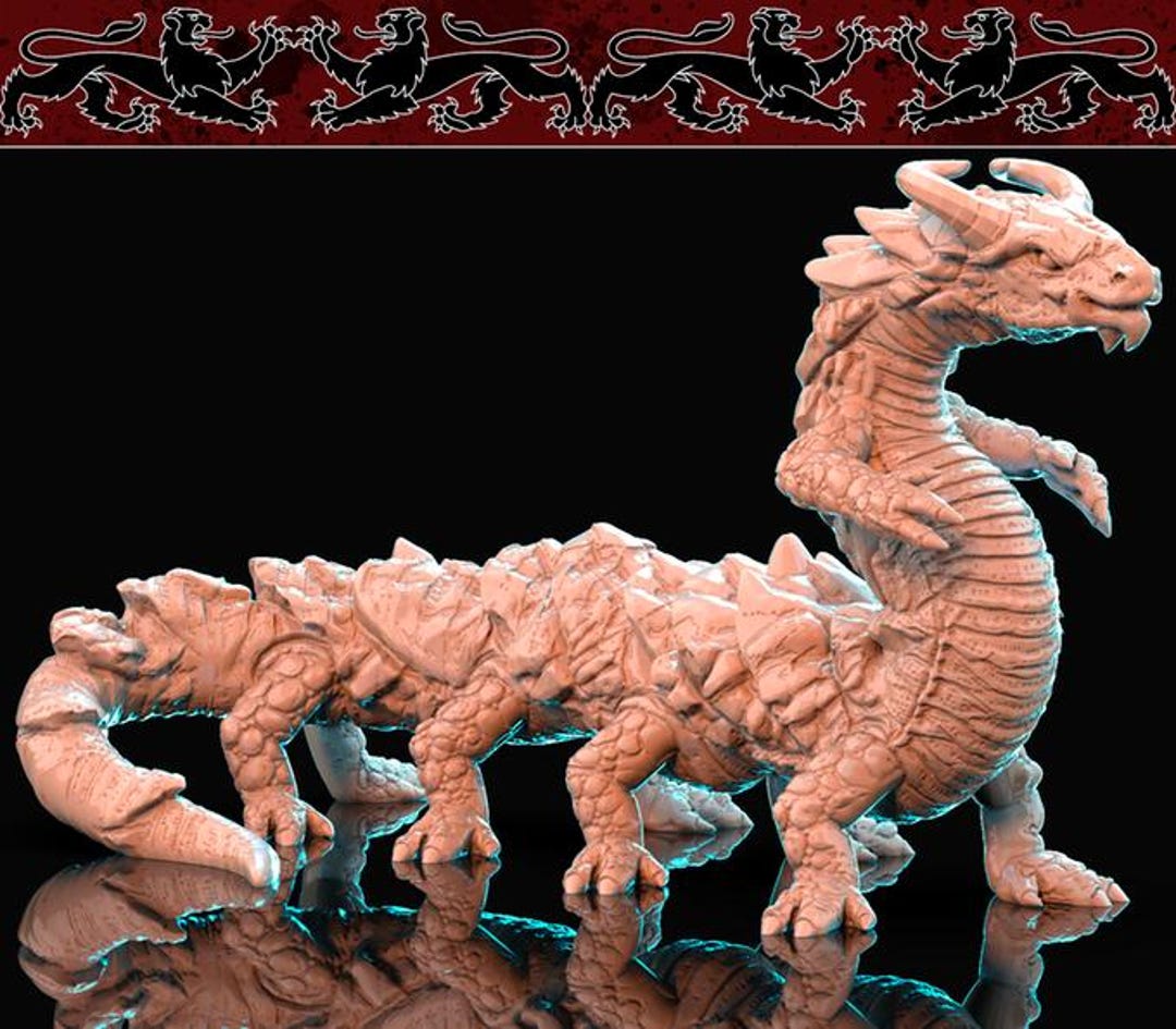 3D Printed Nafarrate Behir Bestiary Vol. 1 Bestiary Creatures Volume 1 ...