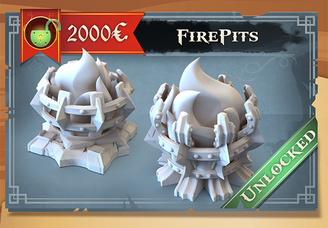 3D Printed STL Miniatures Fire Pits 28 - 32mm War Gaming D&D - Etsy