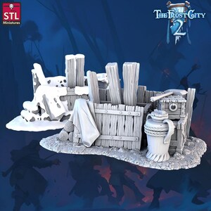 3D Printed STL Miniatures Scatter Terrain the Frost City 2 28 - 32mm War Gaming D&D - Etsy