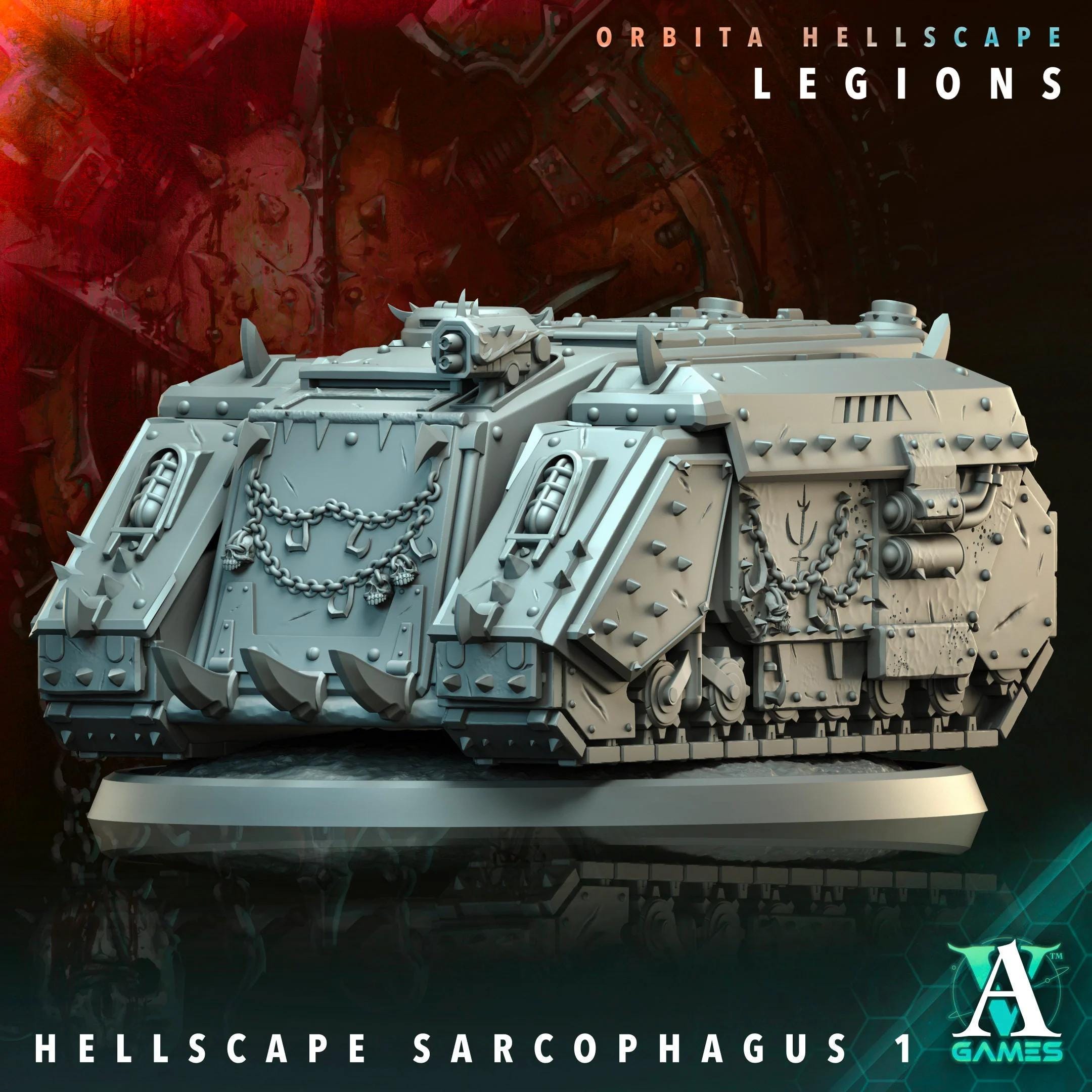 3D Printed Archvillain Games Hellscape Sarcophagus Orbita Hellscape ...