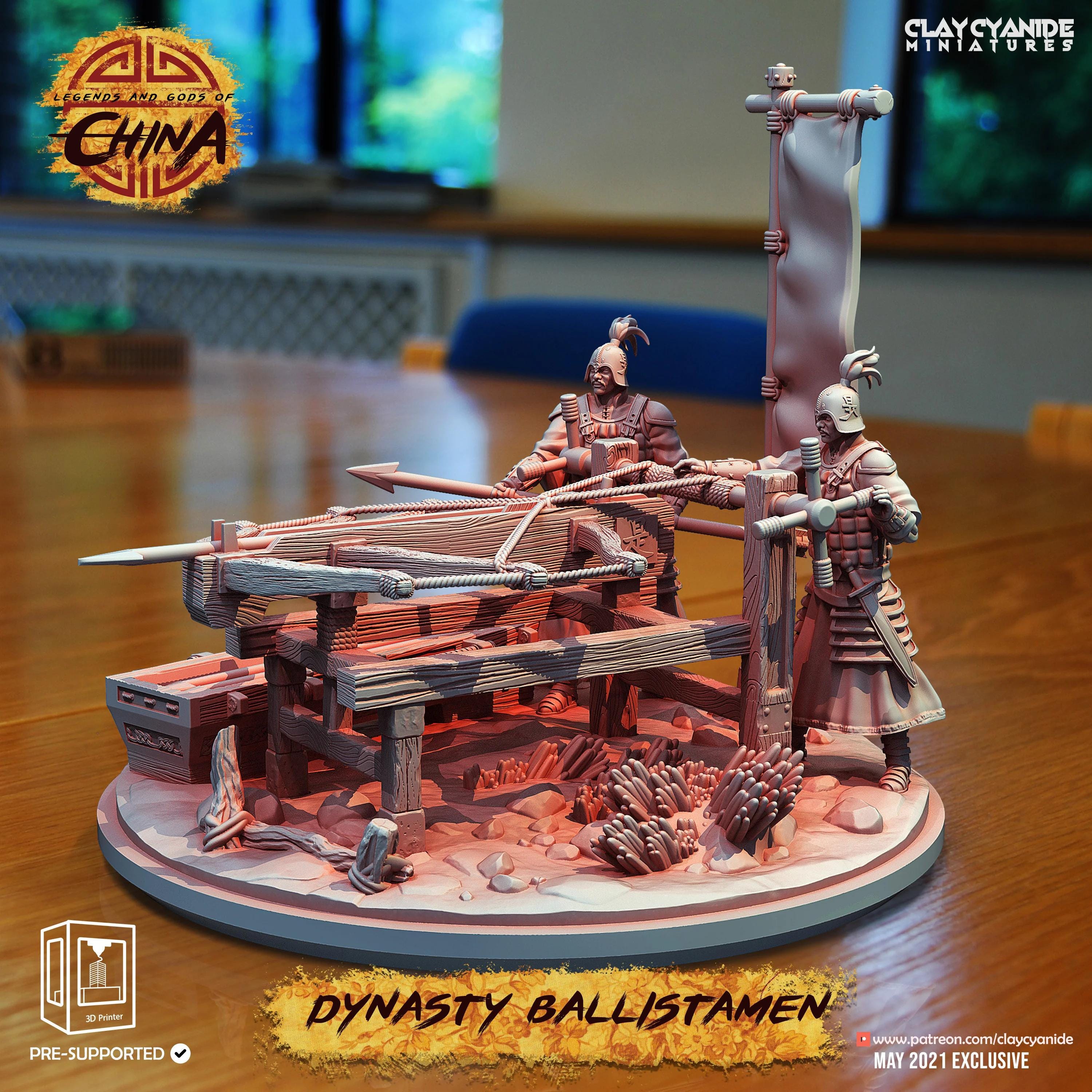 3D Printed Clay Cyanide Dynasty Ballistamen Legends and Gods of China ...