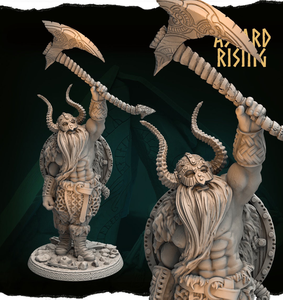 3D Printed Asgard Rising Jarl Rurik Chieftains 28 32 54 Mm - Etsy