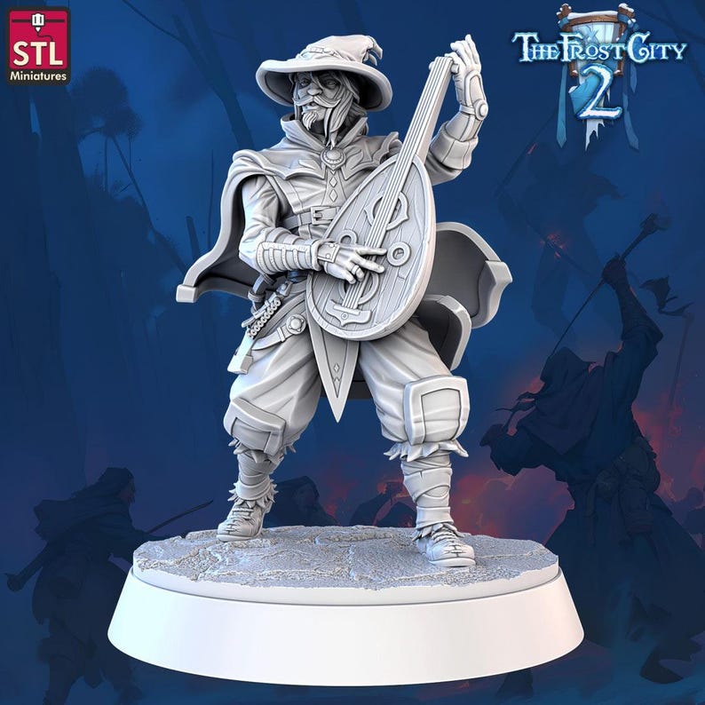 3D Printed STL Miniatures Mages the Frost City 2 28 - 32mm War Gaming D ...