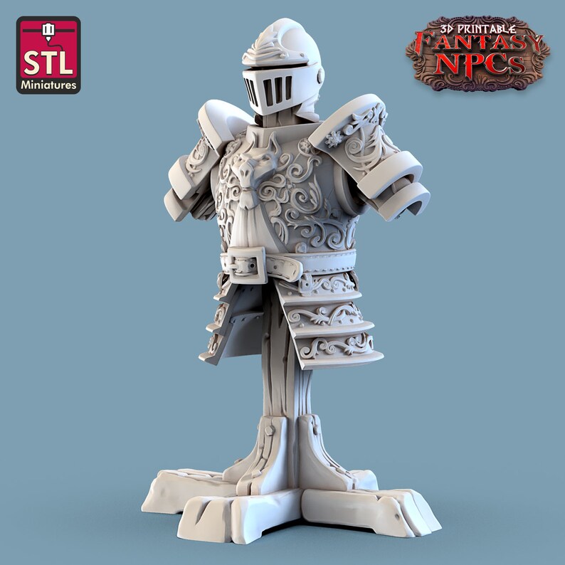 3D Printed STL Miniatures Armour Merchant Set Fantasy NPC 28mm - Etsy